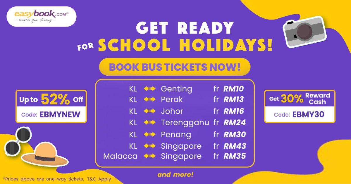 2023 School Holidays Bus Tickets Promo by Easybook.com